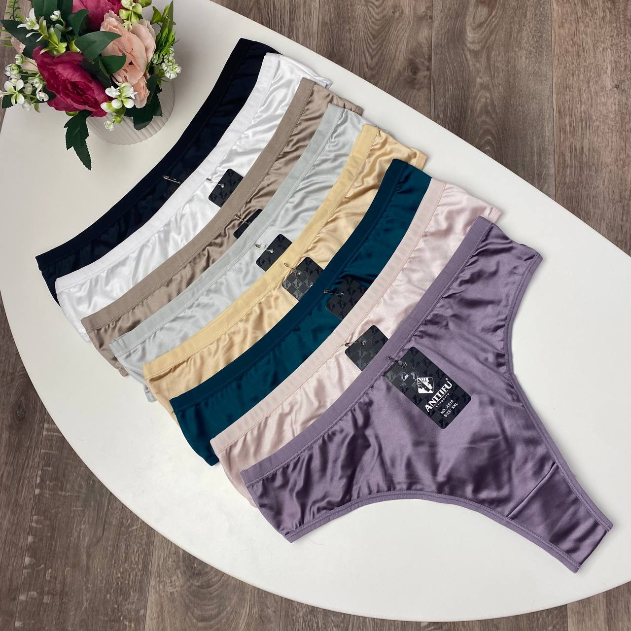Жіночі атласні трусики бразиліана Anttifu #A919 - Купити в Україні, Києві, Харкові, Одесі ...